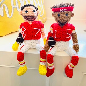 Pattern Travis Kelce KC Chiefs Crochet or Customize to Any Football ...