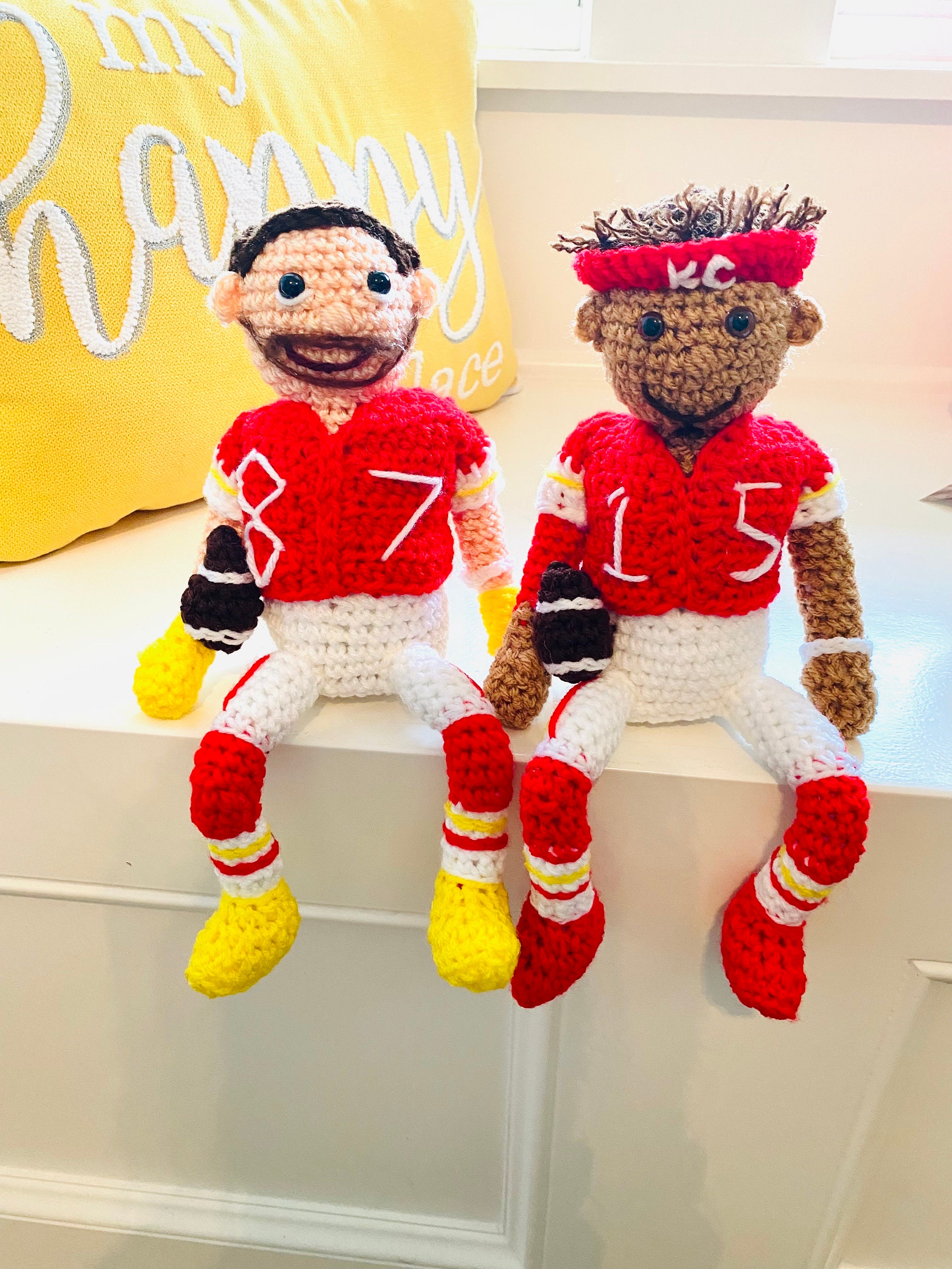 Pattern Travis Kelce KC Chief Crochet or Customize to Any Football ...