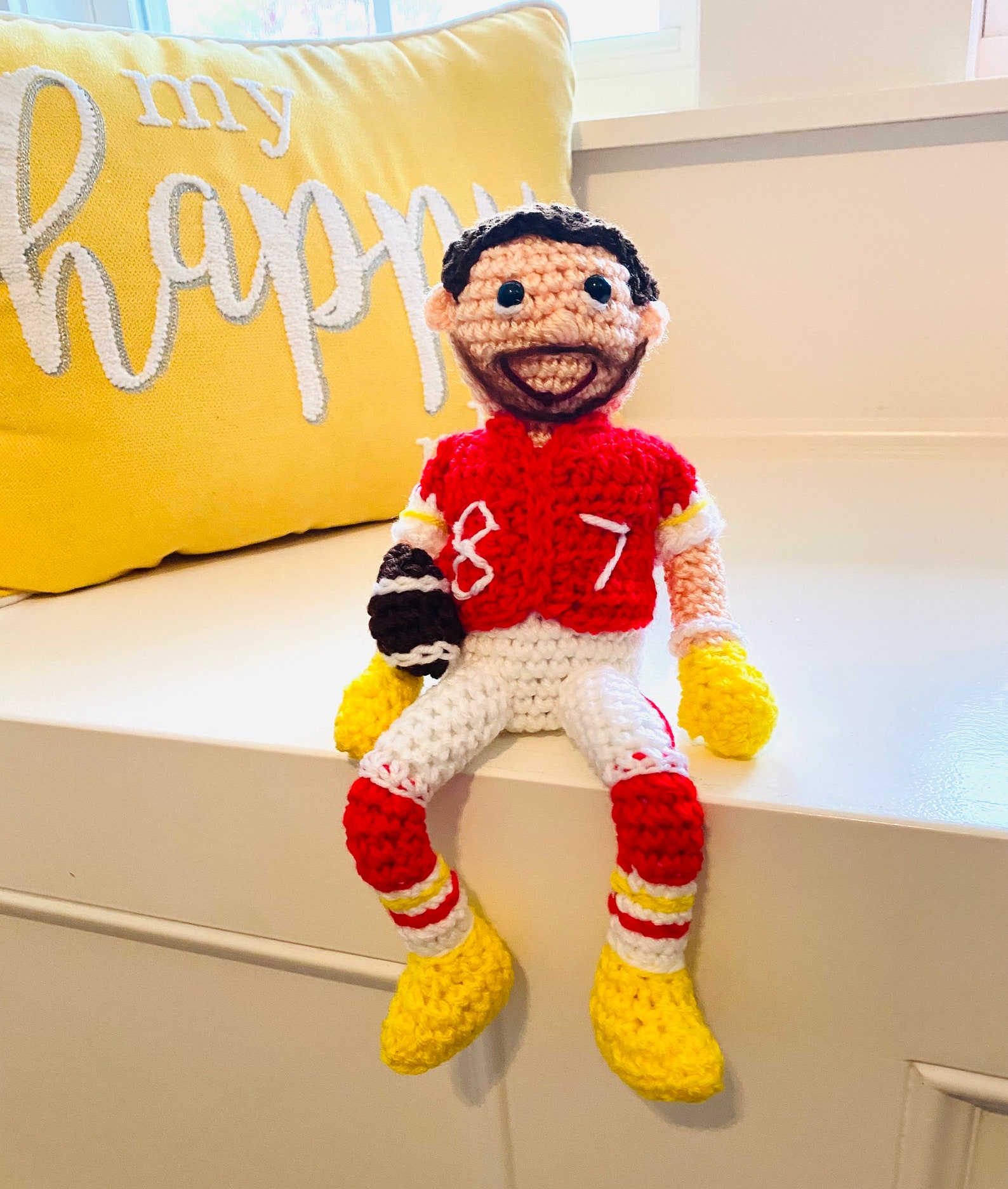 Pattern Travis Kelce KC Chief Crochet or Customize to Any Football ...