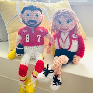 Pattern Travis Kelce KC Chiefs Crochet or Customize to Any Football ...