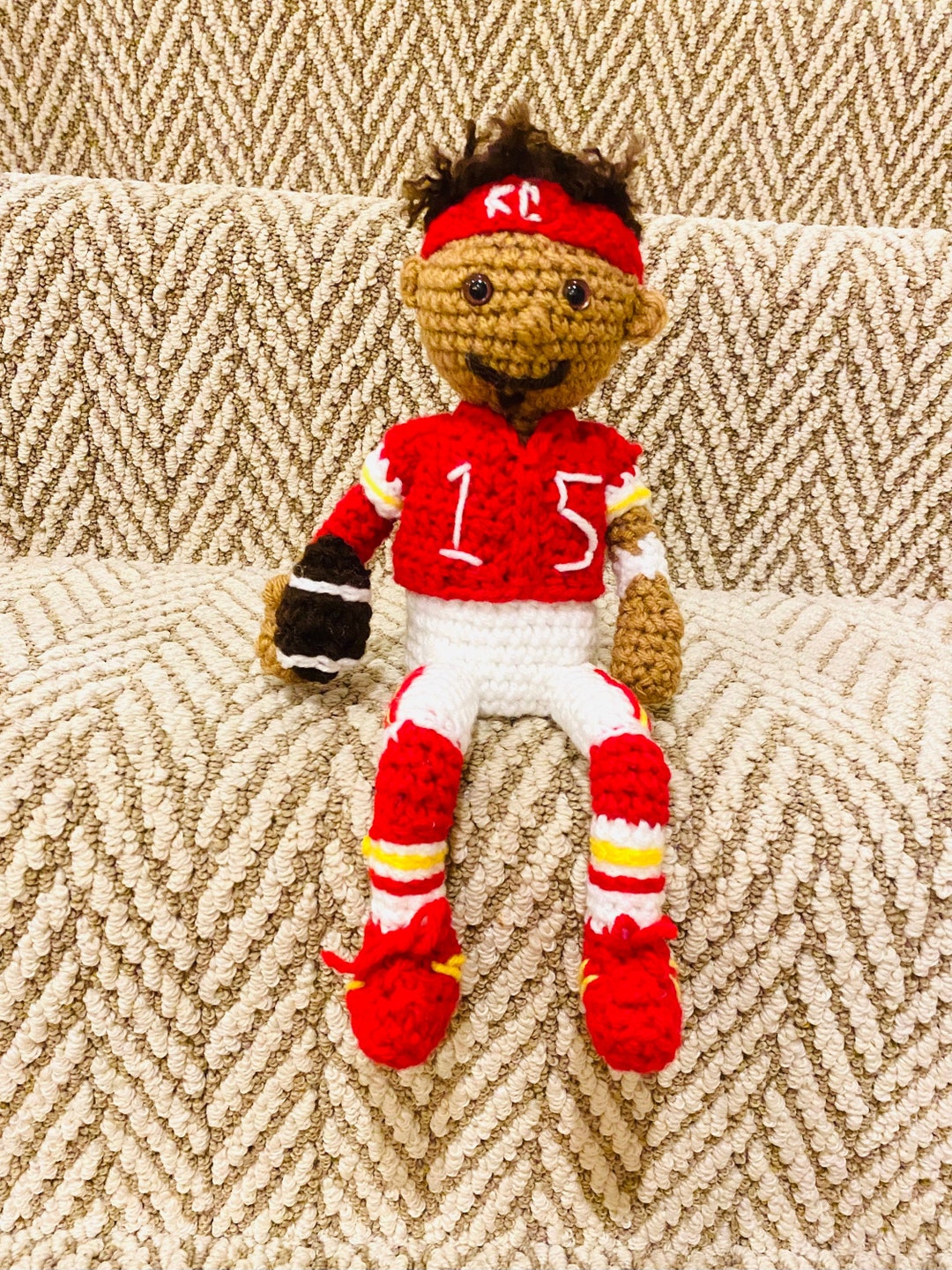 Patrick Mahomes #15 Football Player Stuffie KC Chiefs *customizable to ...