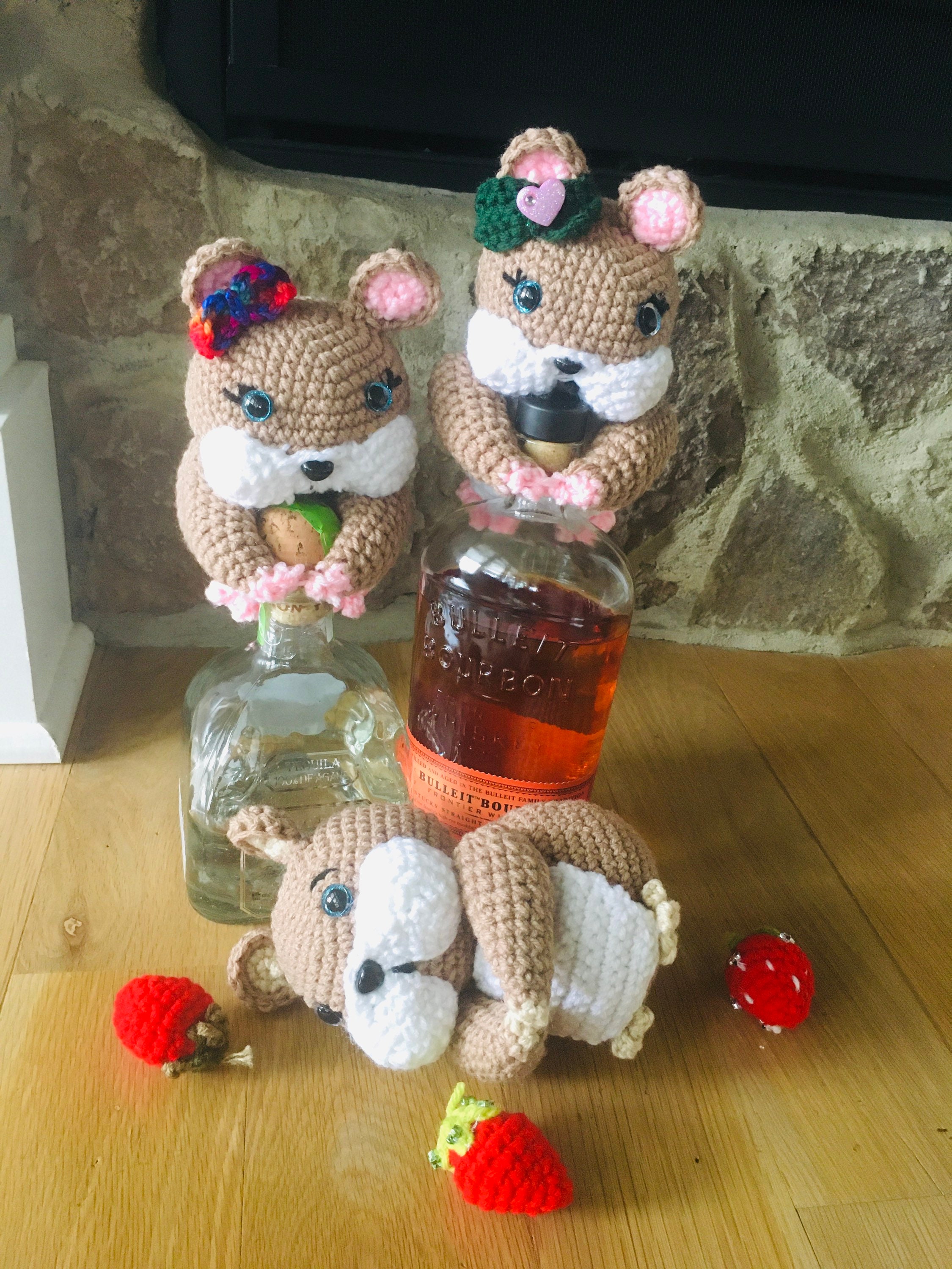 Hamster stuffed animal holding a strawberry | Etsy