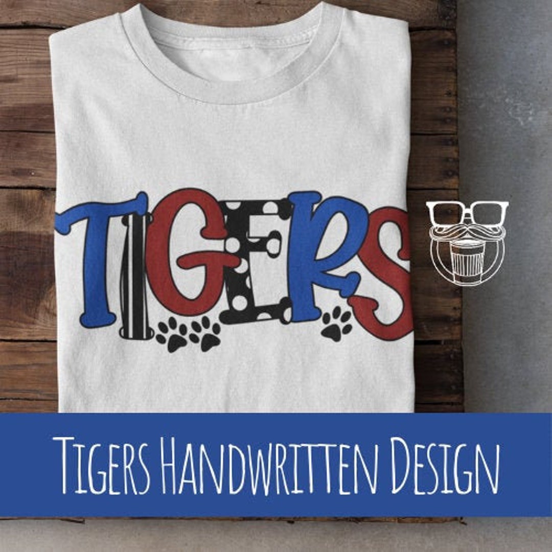 Royal Blue & Red Tiger Design Sublimation PNG Tiger Mascot - Etsy