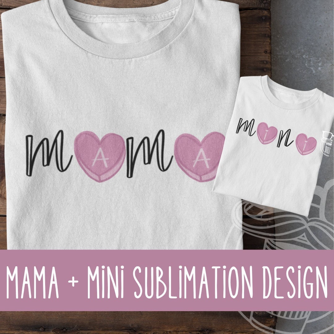 Mama Mini Valentine's Hearts Sublimation Design Sublimation Print - Etsy