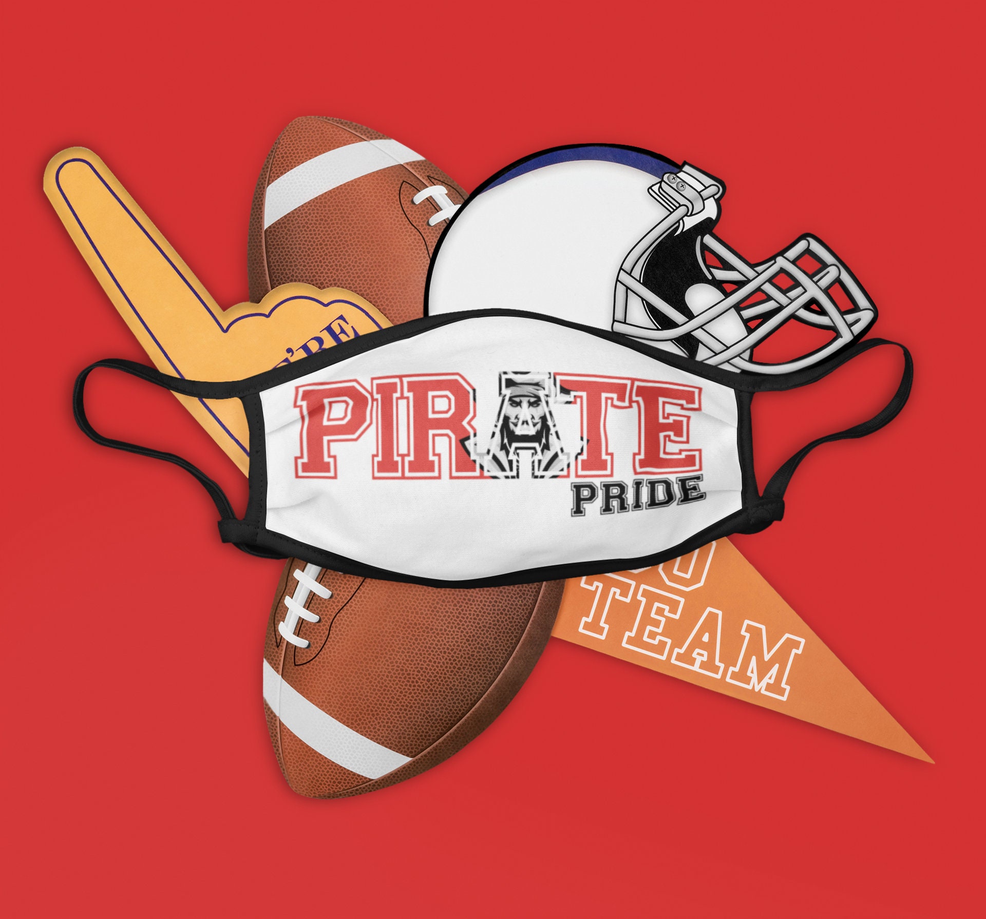 Red Pirate Pride Mascot Sublimation PNG - Etsy