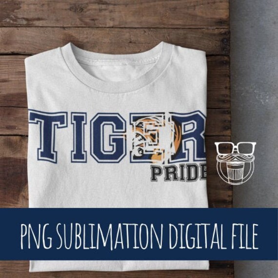 Navy Blue Tiger Pride Mascot Sublimation PNG | Etsy