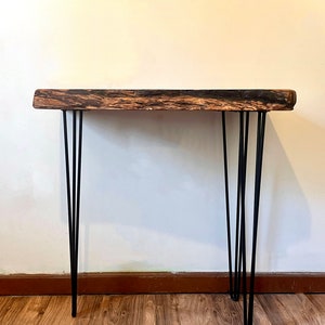 Live Edge Red Cedar Desk W/ Walnut Inlay Keys - Etsy