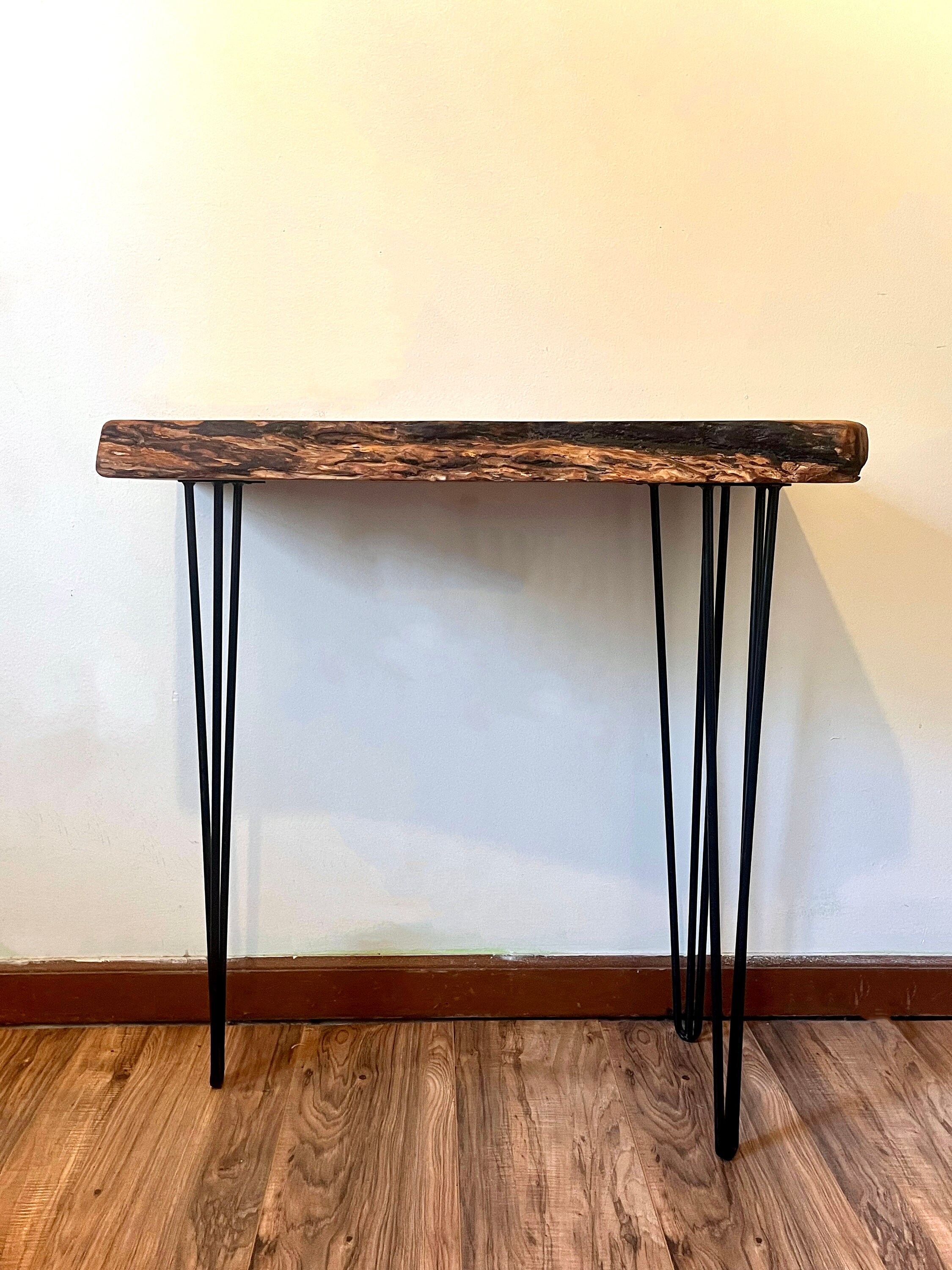 Live Edge Red Cedar Desk W/ Walnut Inlay Keys - Etsy