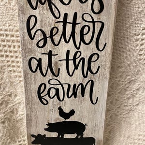 Farmhouse Wooden Premium Cutting Board Decor With Life is Better at the ...