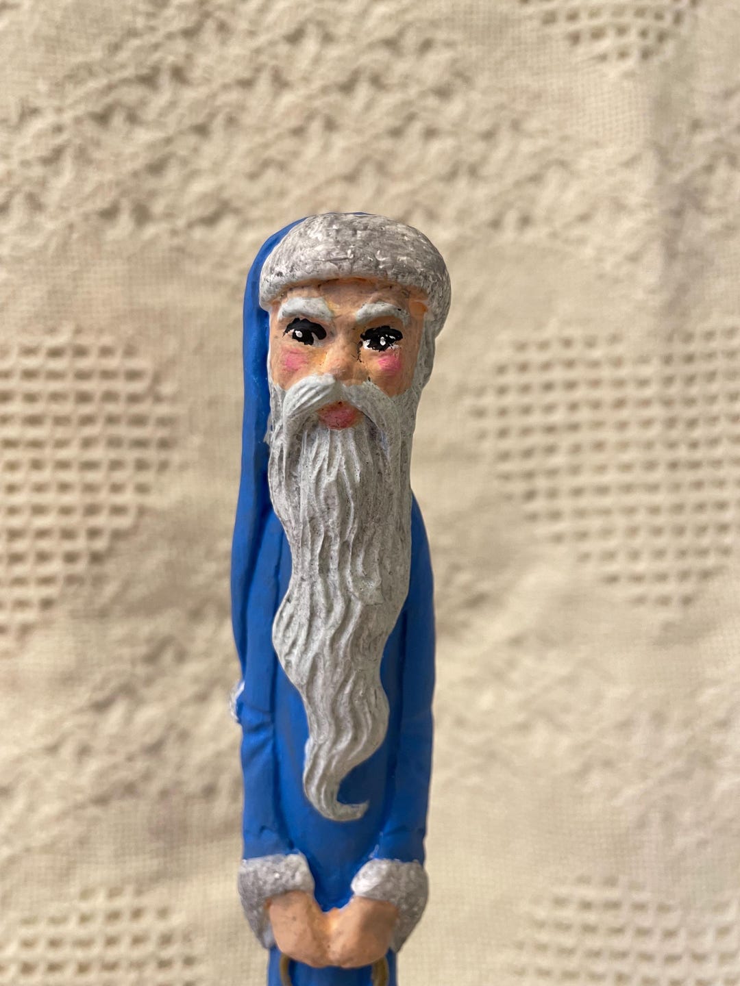 Hand Painted Ceramic Tall Skinny Santa Claus Figurine - Etsy