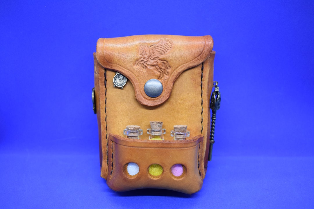 Steampunk / Alchemist Potion Pouch. Handmade Leather Belt Pouch ...