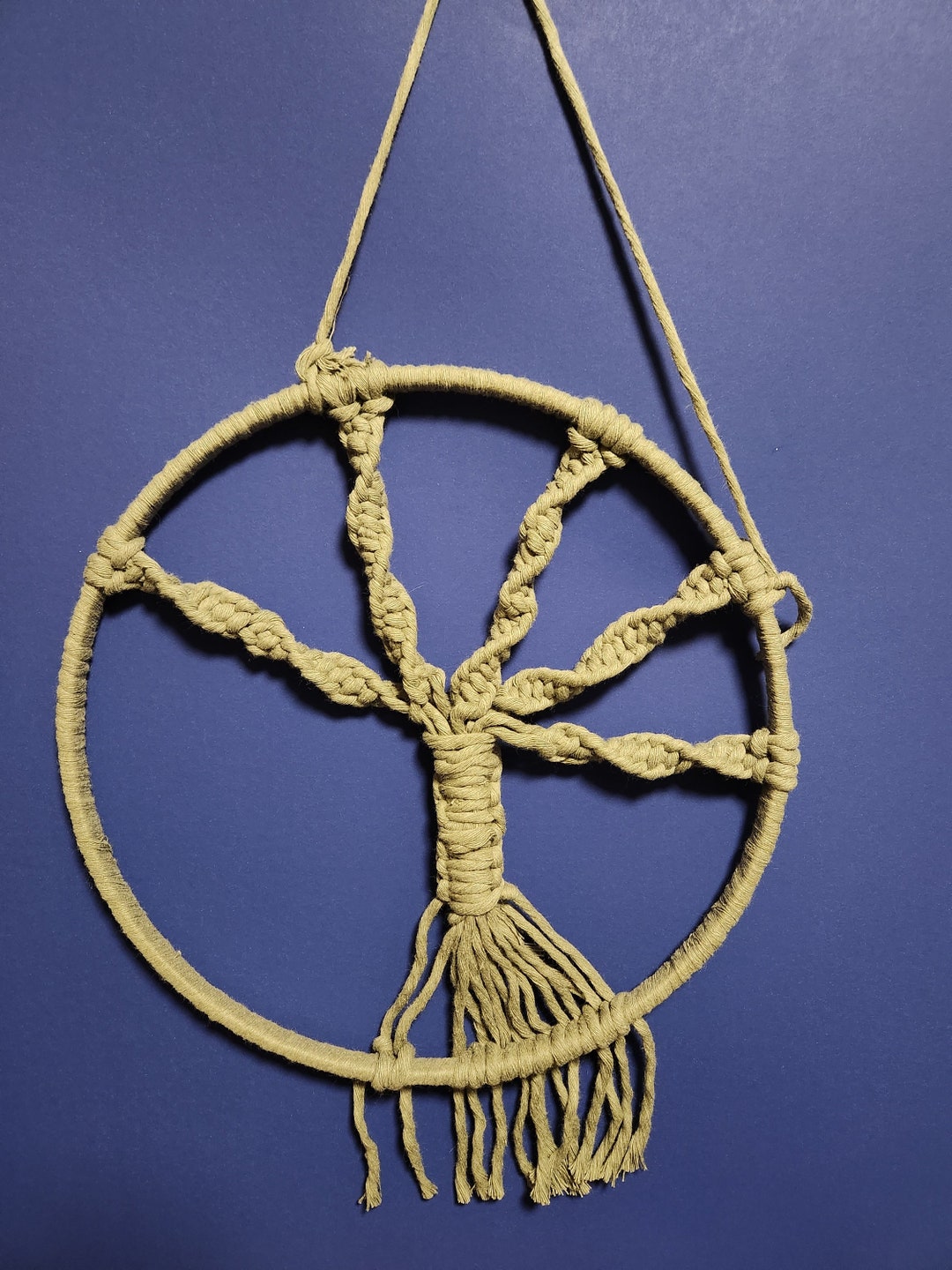 Green Macrame Tree of Life Wall Hanging - Etsy