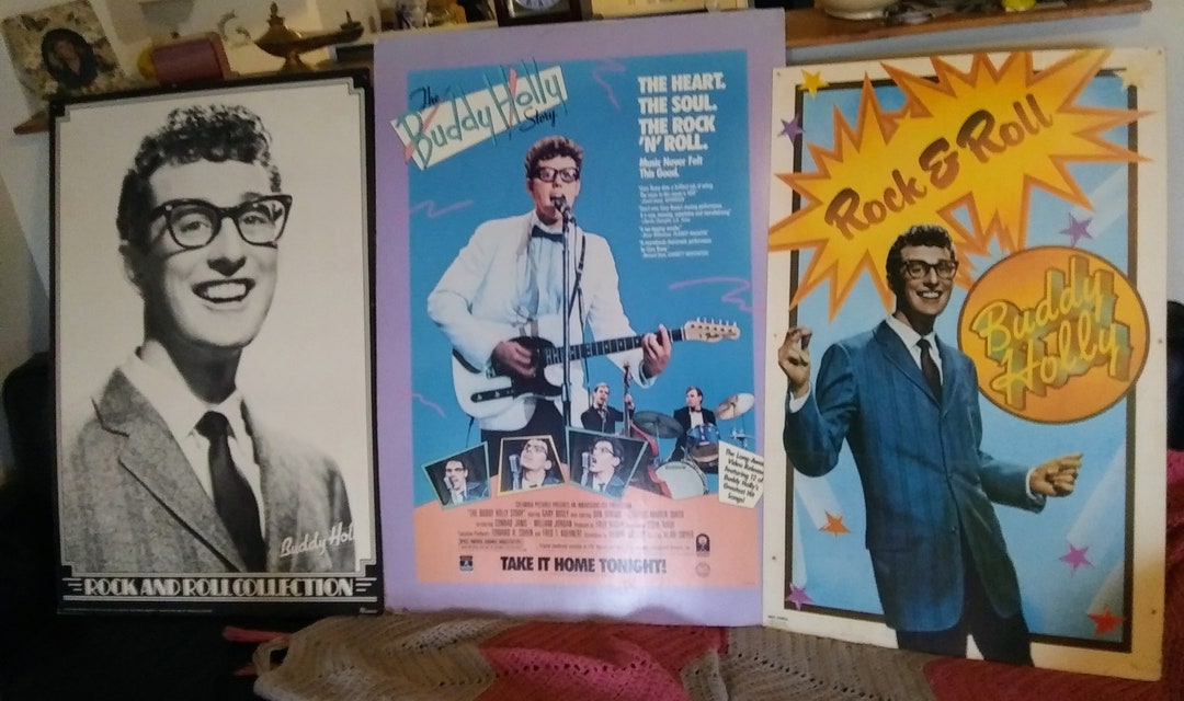 Vintage Rare Buddy Holly Posters Lot of 3 - Etsy UK