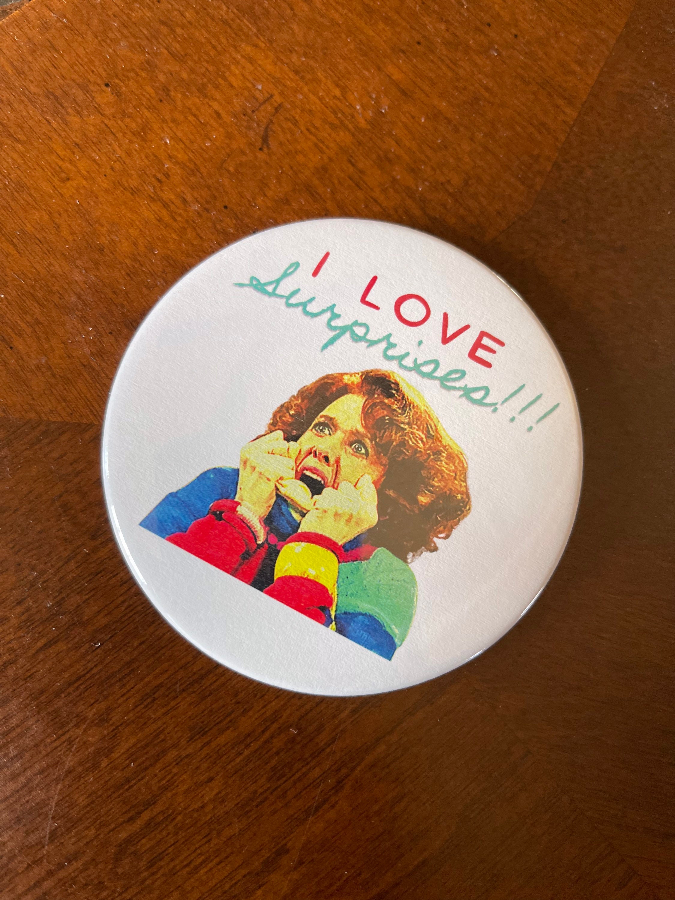 I Love Surprises Pin Button - Etsy