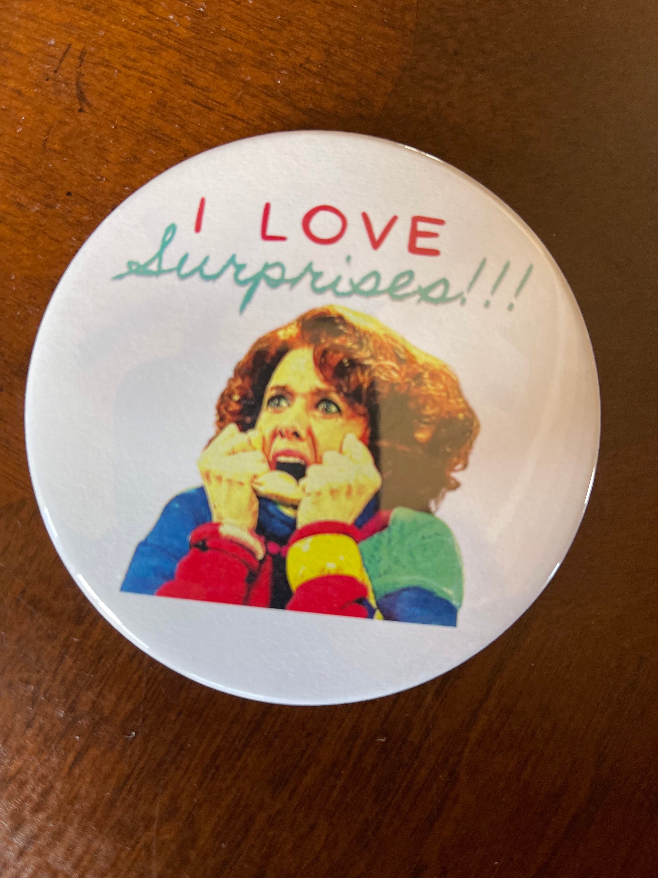 I Love Surprises Pin Button - Etsy