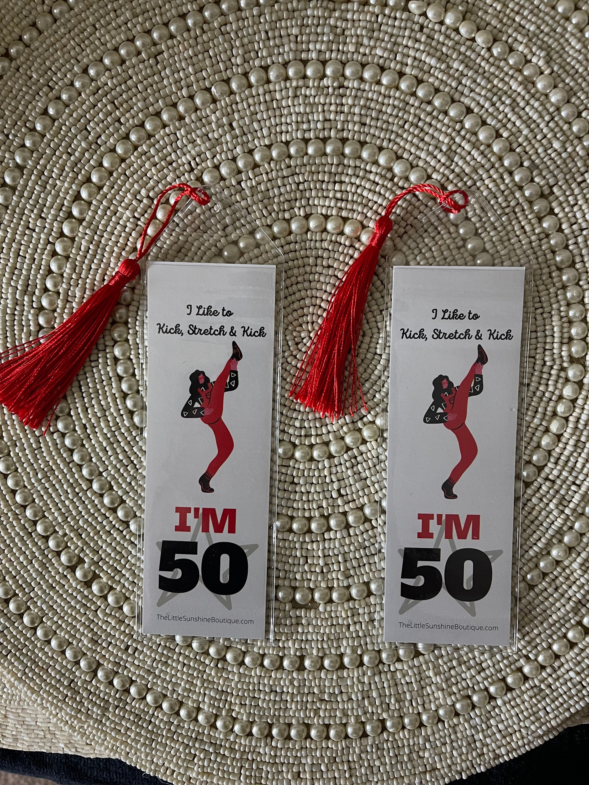50th Birthday Bookmark - I Like to Kick, Stretch and Kick, I’m 50 - Etsy