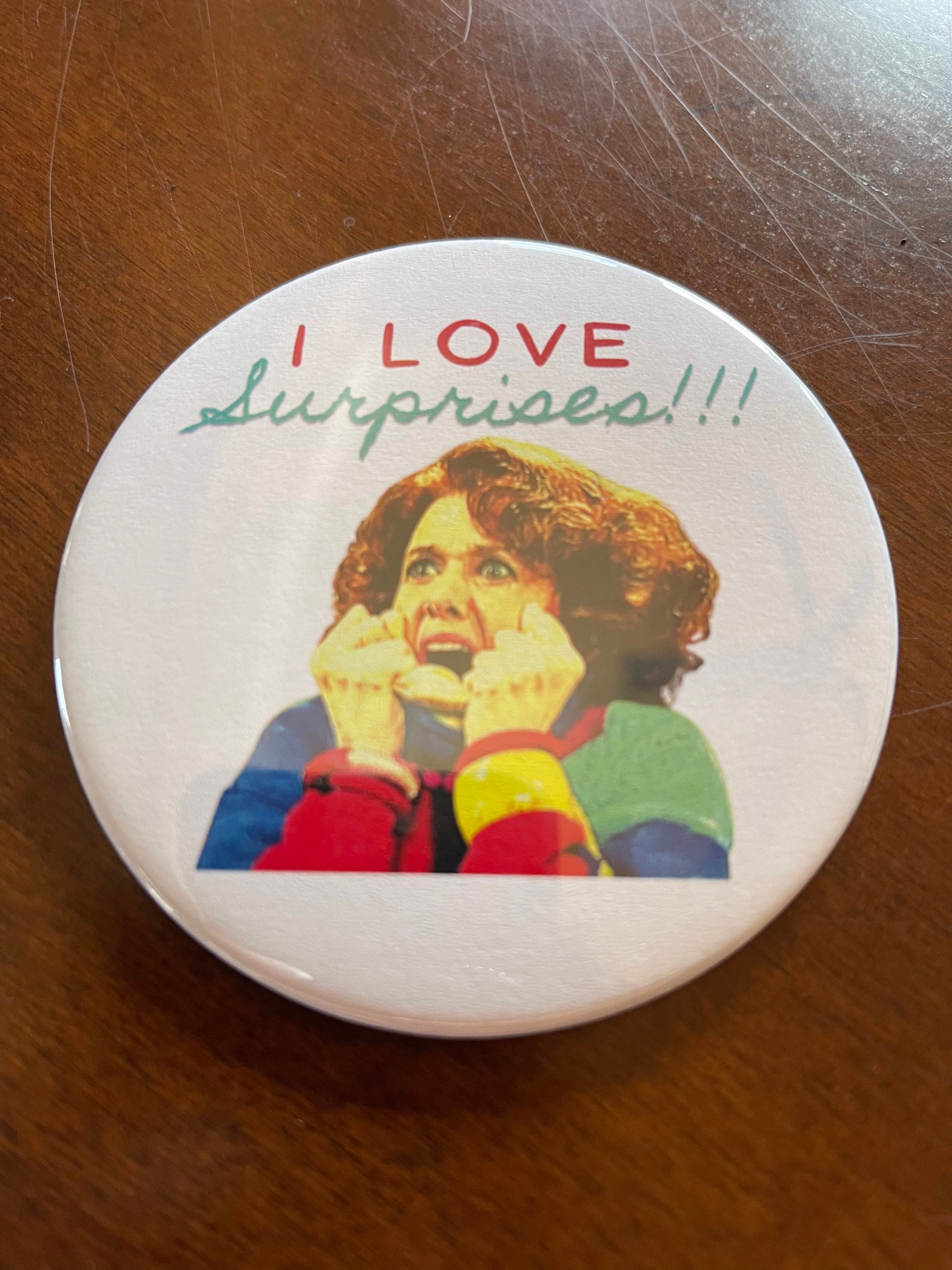I Love Surprises Pin Button - Etsy