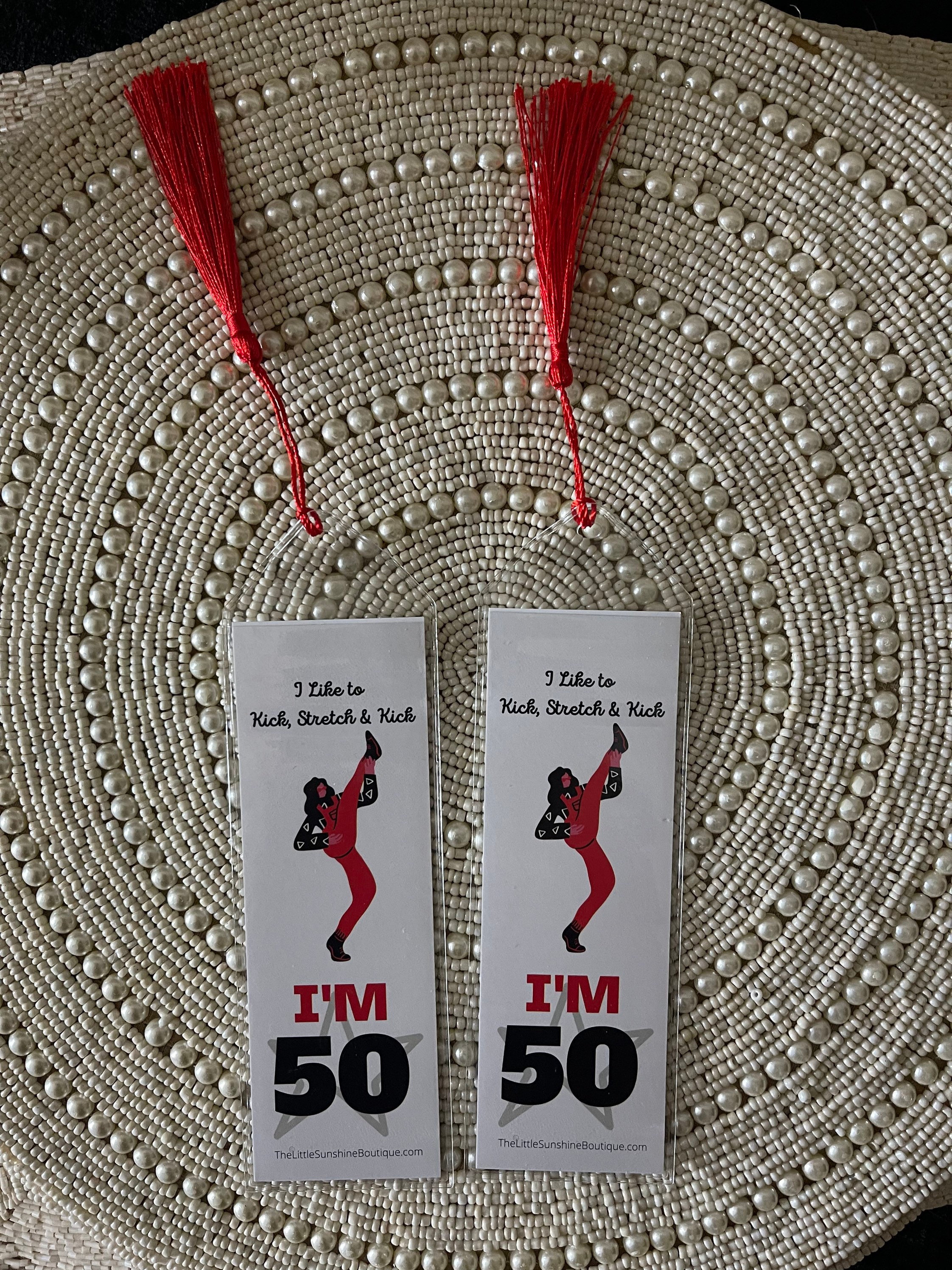50th Birthday Bookmark - I Like to Kick, Stretch and Kick, I’m 50 - Etsy