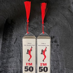 50th Birthday Bookmark - I Like to Kick, Stretch and Kick, I’m 50 - Etsy