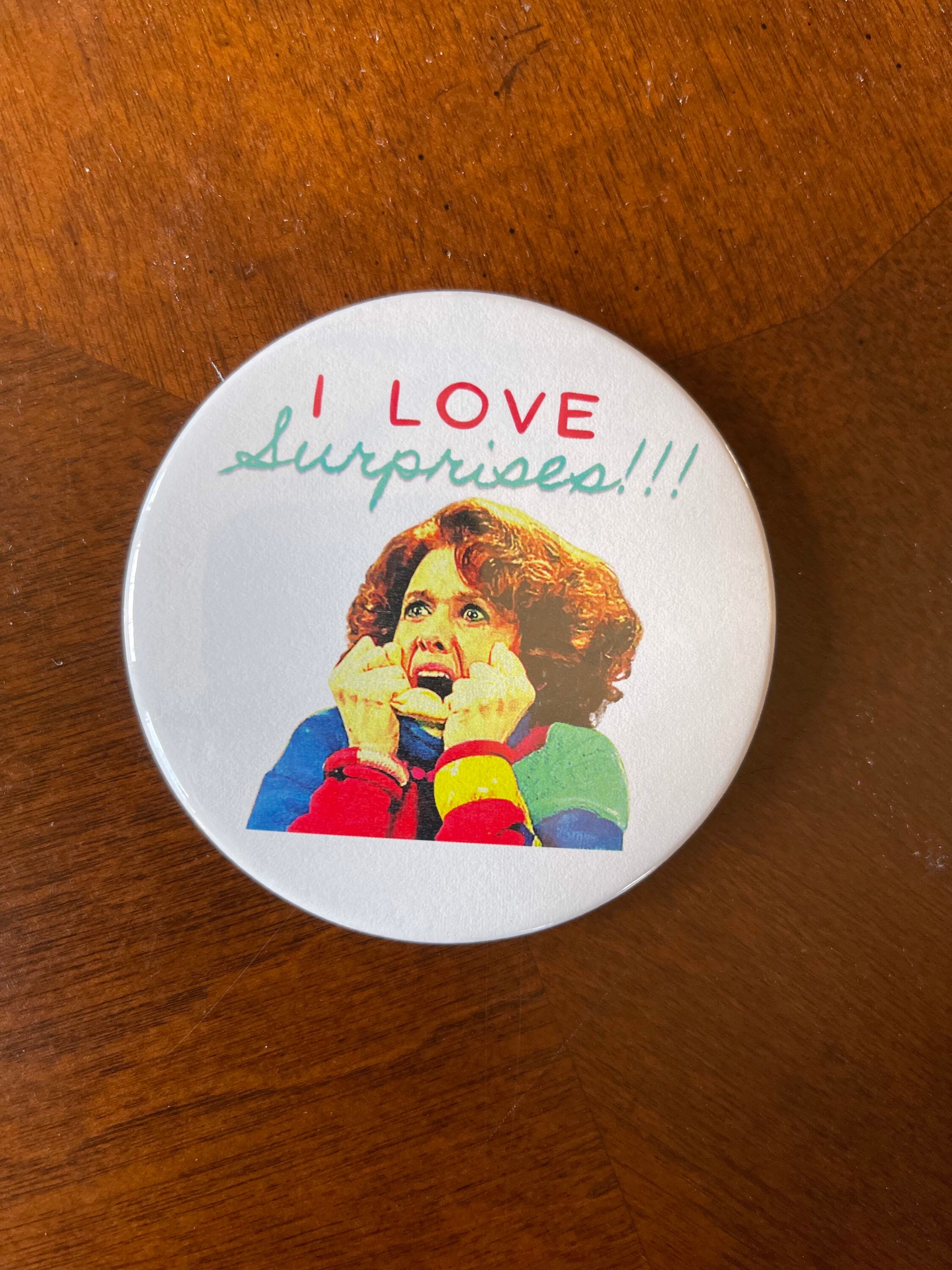 I Love Surprises Pin Button - Etsy