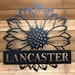 Sunflower Personalized Sign, Sunflower Monogram, Sunflower Name Sign ...