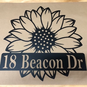 Sunflower Personalized Sign, Sunflower Monogram, Sunflower Name Sign ...