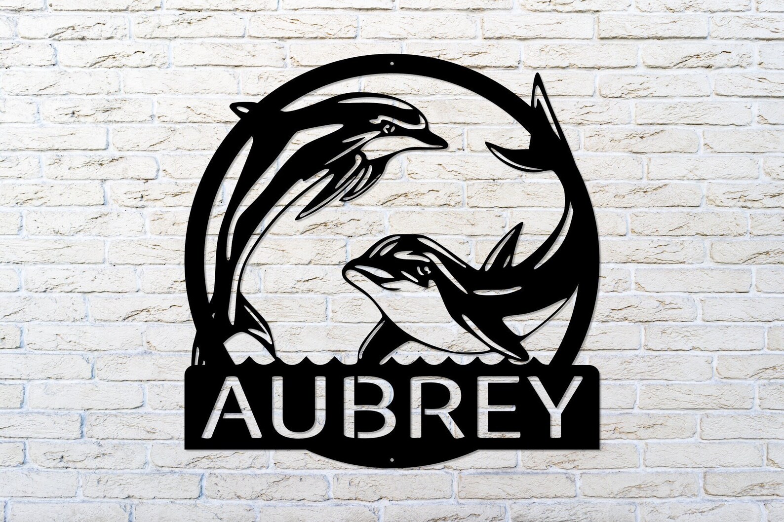 Personalized Dolphin Sign Custom Metal Dolphin Art Dolphin - Etsy