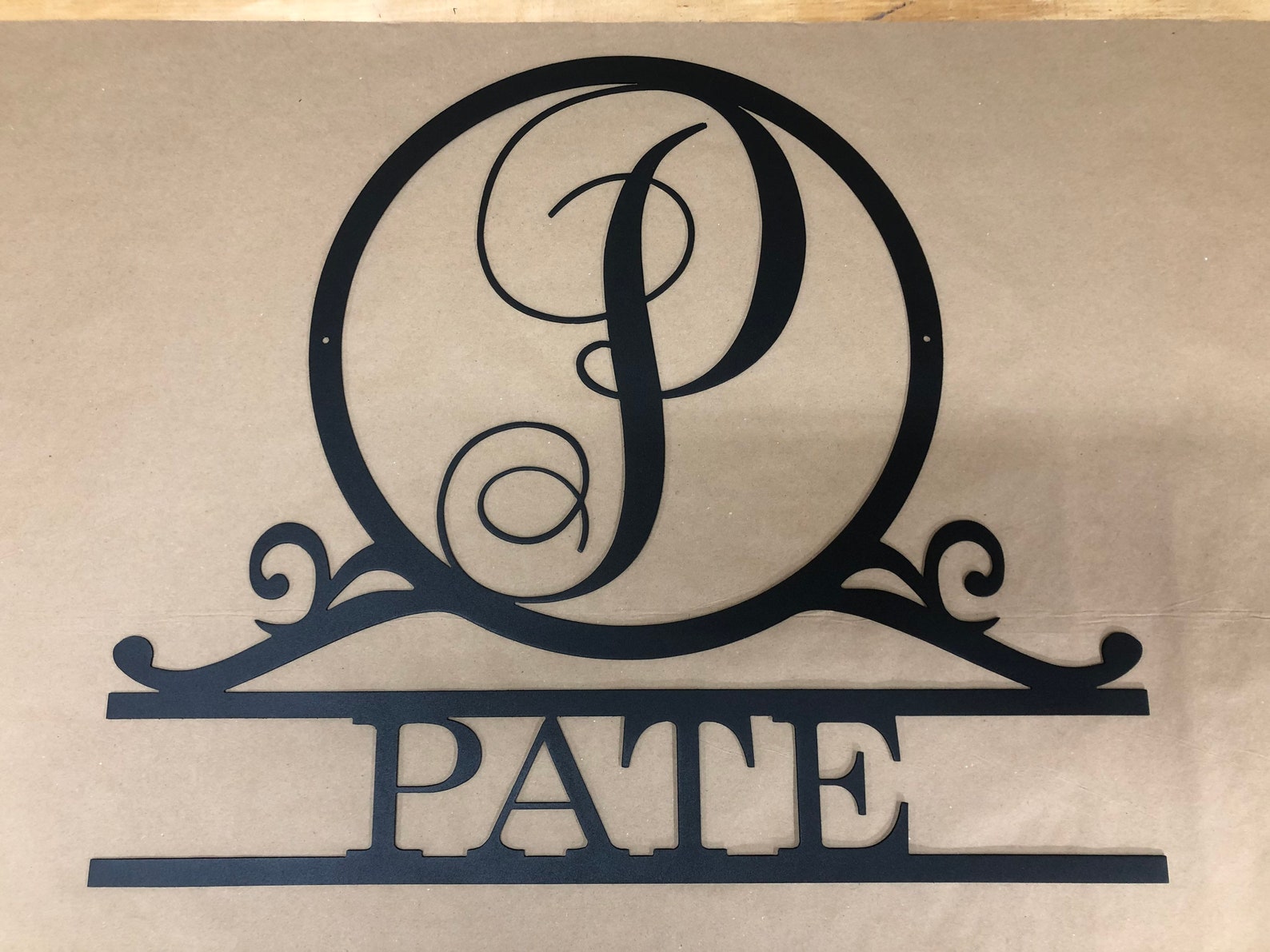 Personalized Monogram Sign Fancy Monogram Custom Metal Sign - Etsy