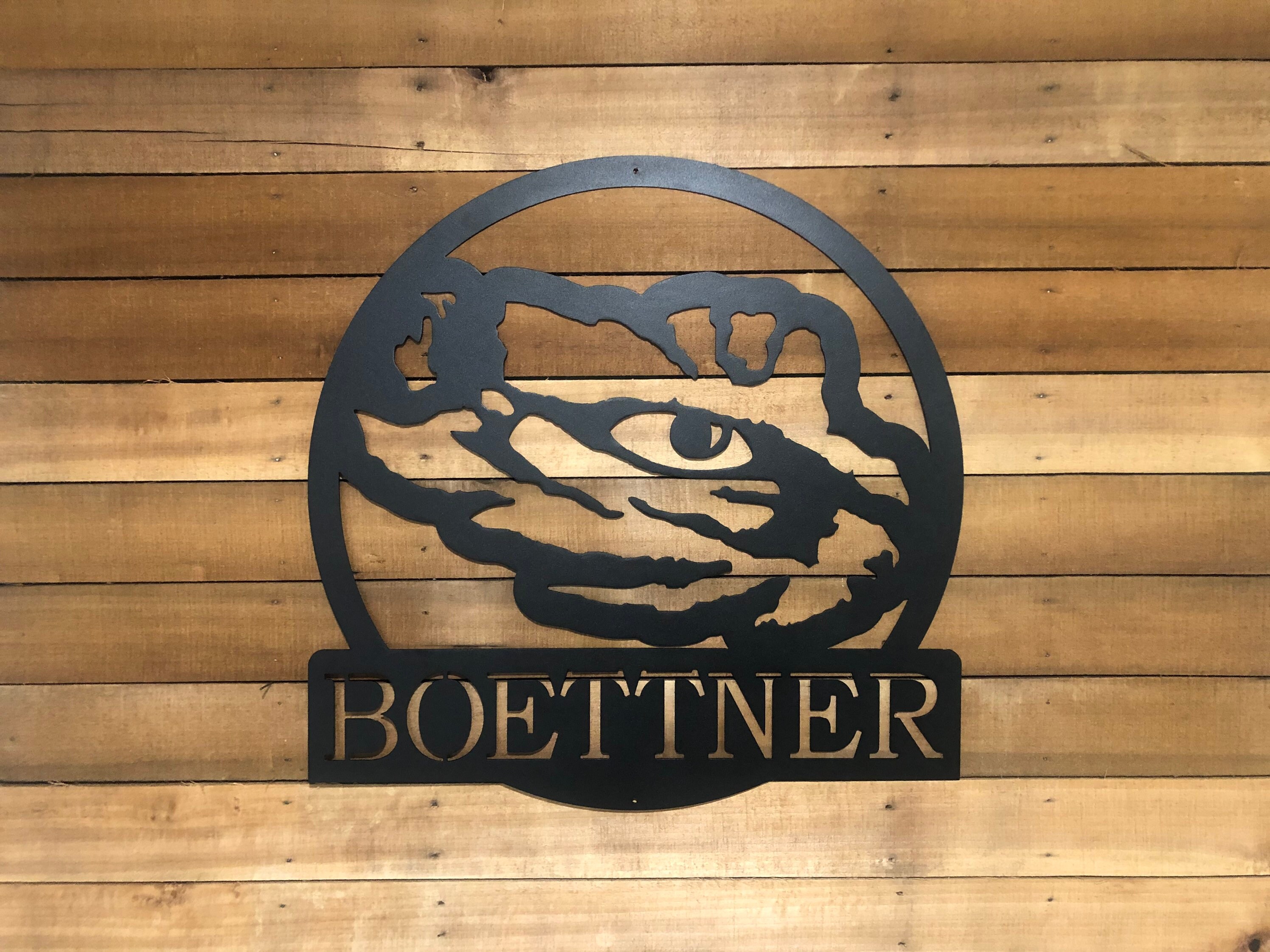 Eye of the Tiger Metal Sign Personalized Tiger Eye Louisiana | Etsy