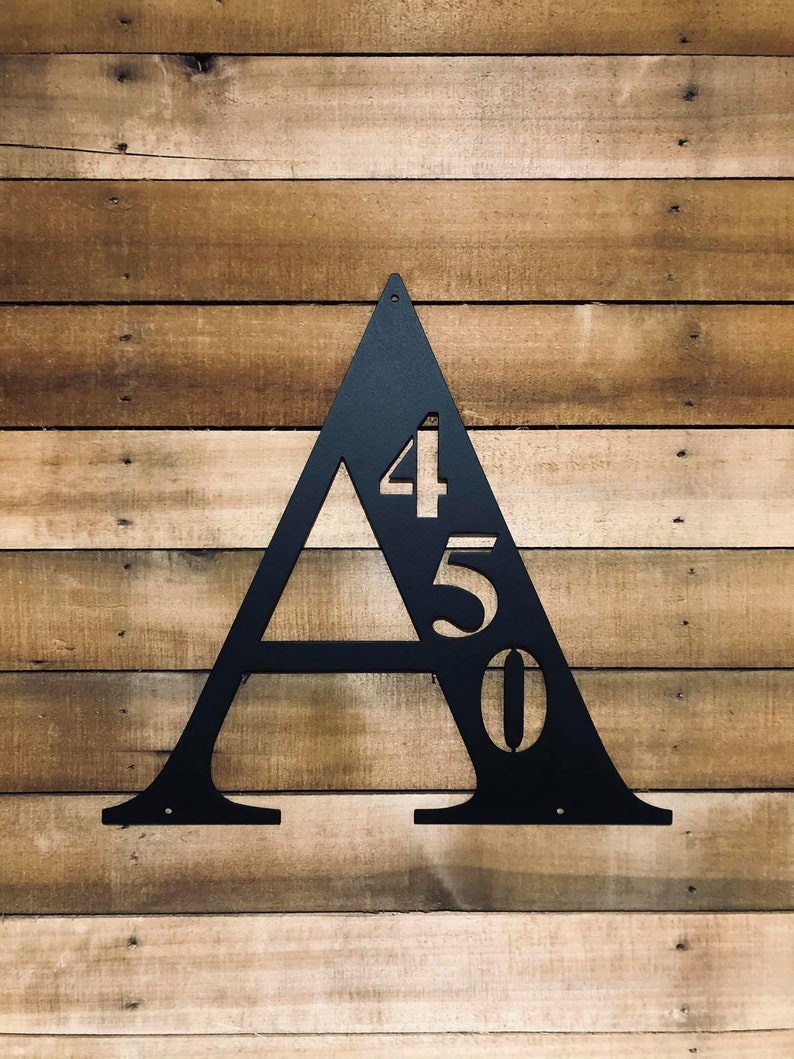 Address Sign House Number Sign Monogram Address Custom - Etsy