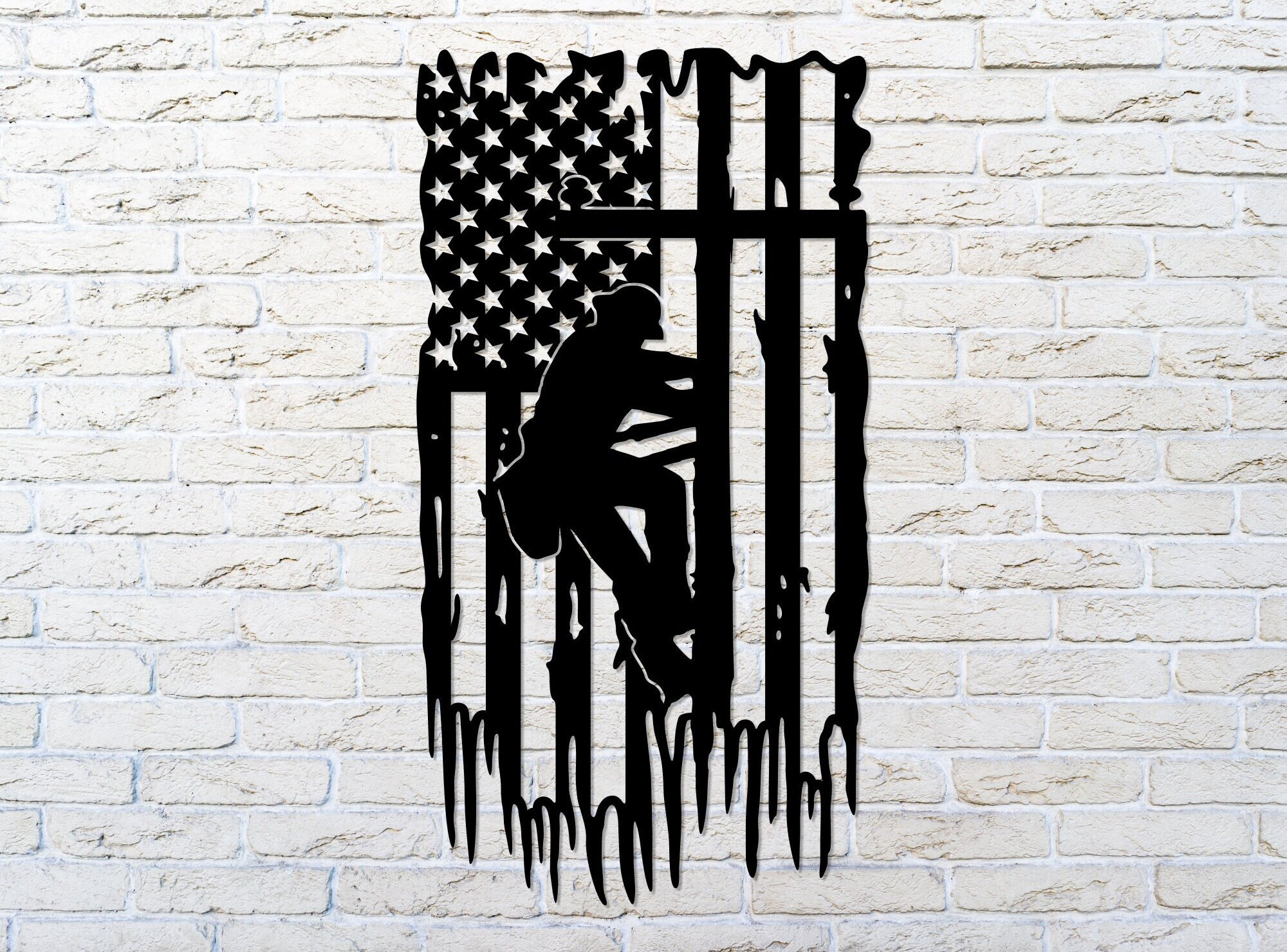 Lineman Metal American Flag, Lineman Flag Sign, Lineman Wall Decor ...