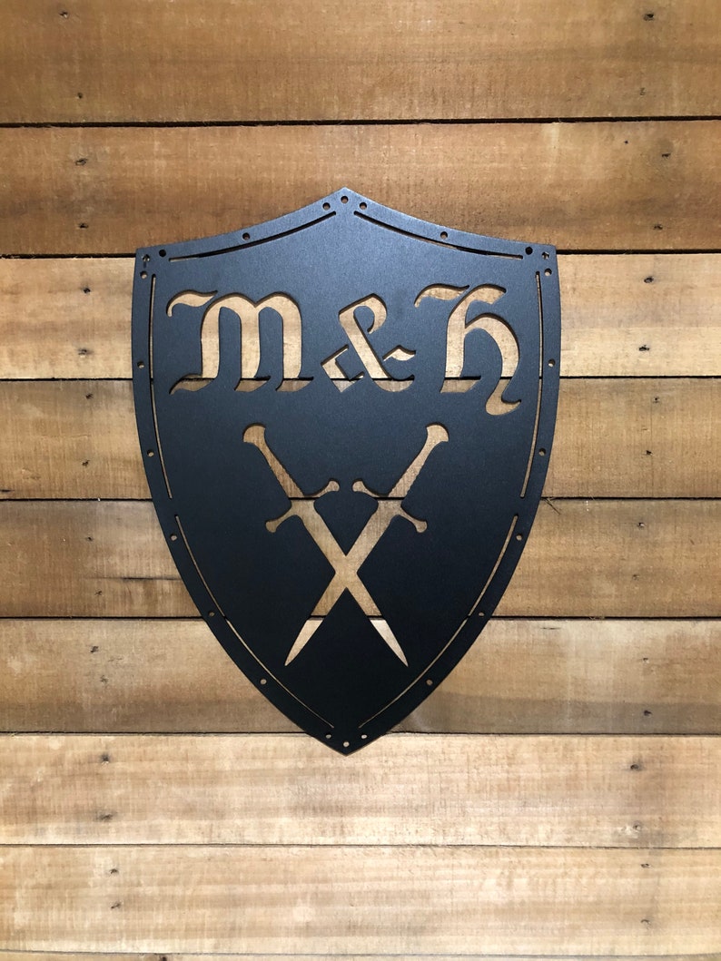 Medieval Monogram Shield Custom Name Shield Personalized - Etsy