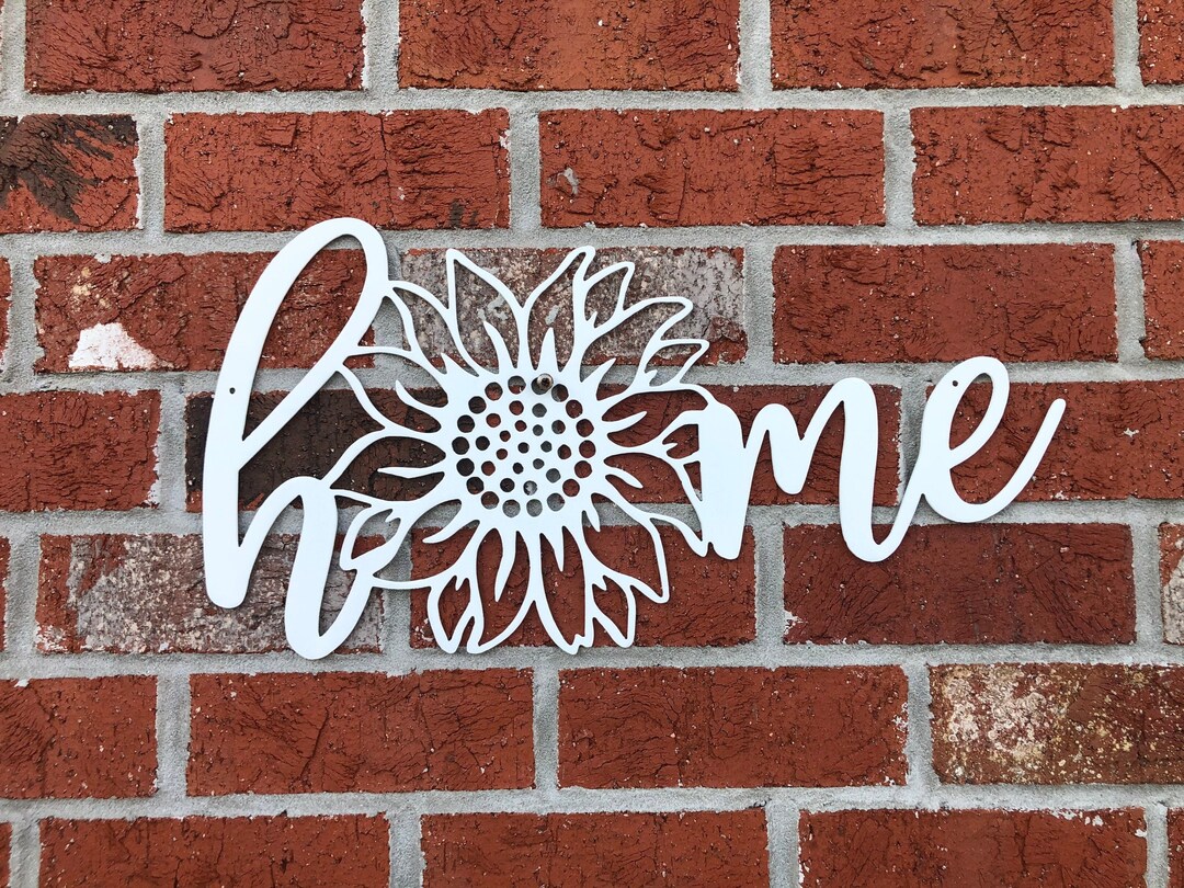 Sunflower Home Metal Sign: Indoor Outdoor Wall Decor - Etsy