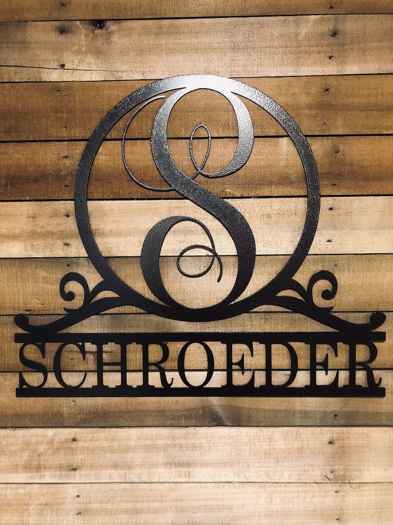 Personalized Monogram Sign Fancy Monogram Custom Metal Sign | Etsy