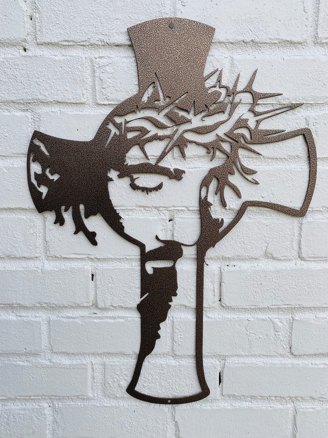 Jesus Cross Metal Wall Art: Religious Christian Decor - Etsy