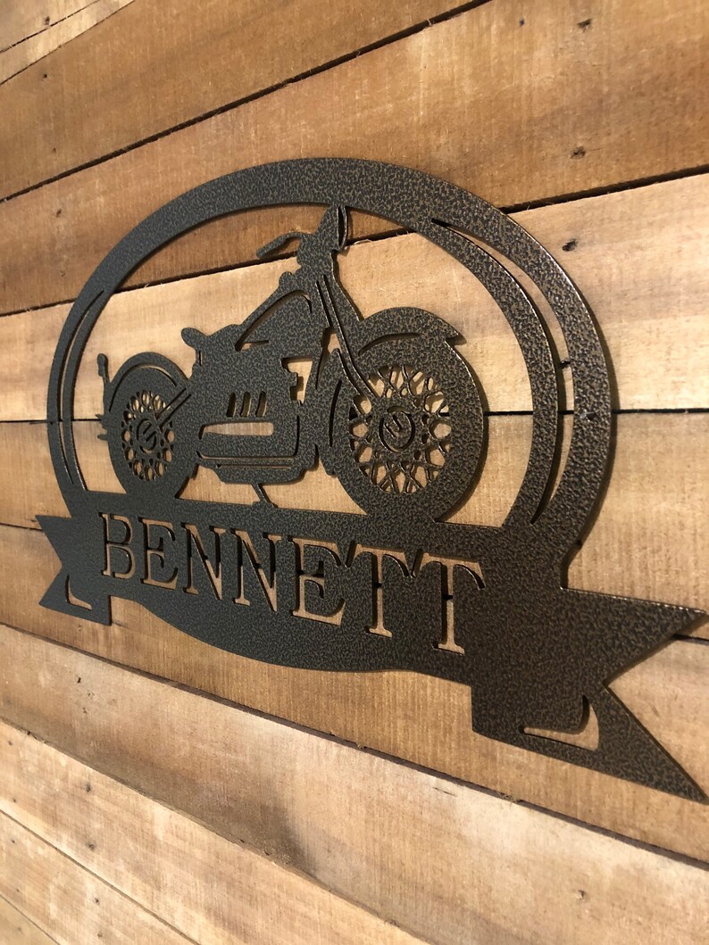 Motorcycle Sign Custom Motorcycle Sign Name Sign Wall Art | Etsy
