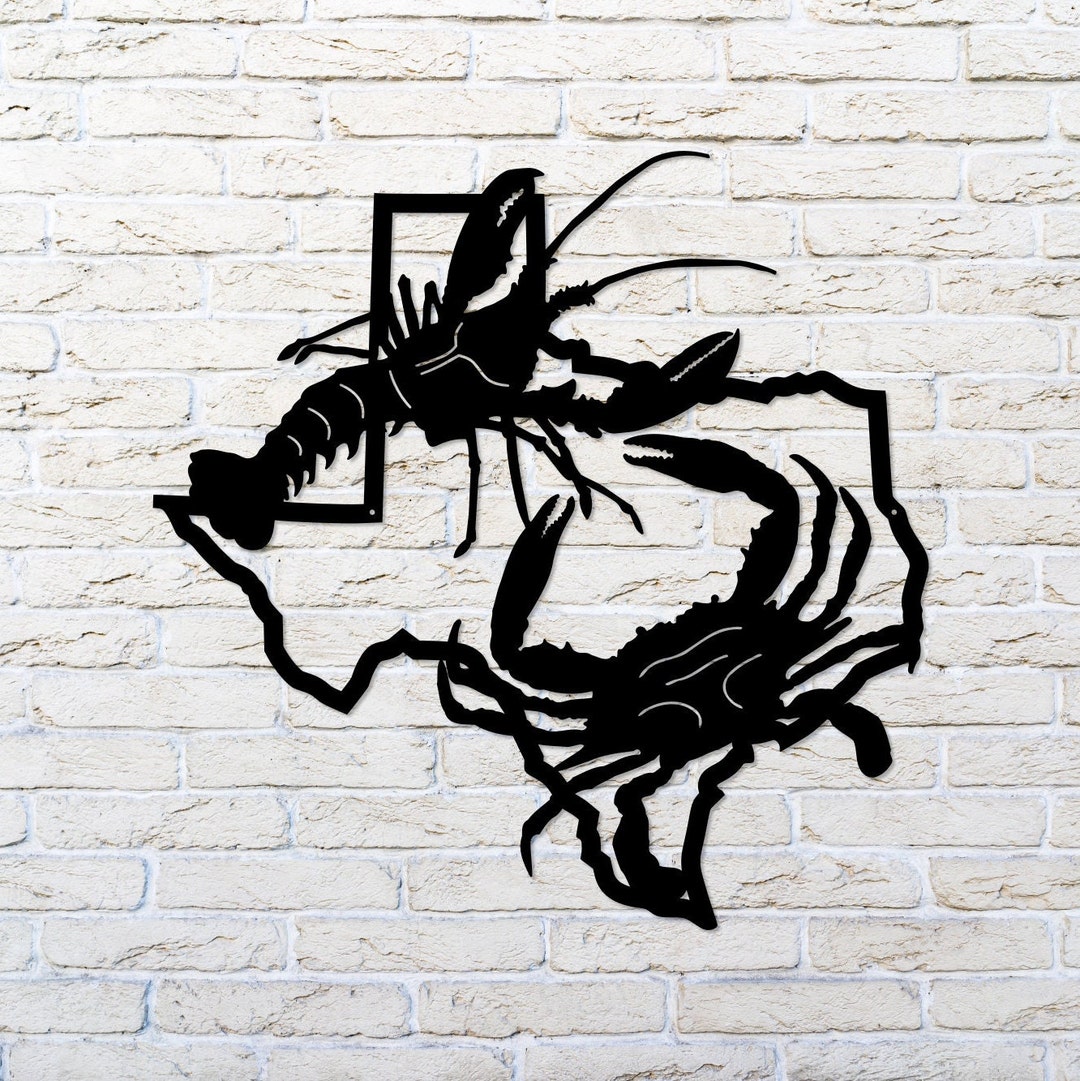 Texas Crab Crawfish Metal Sign - Etsy
