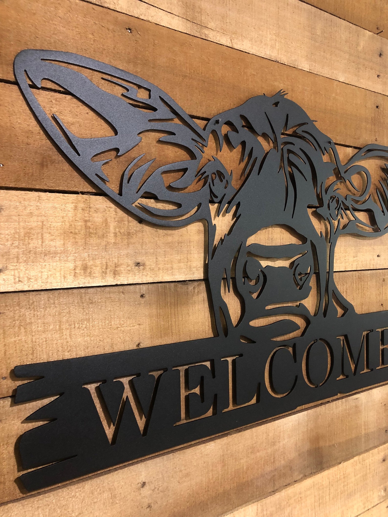 Cow Welcome Sign Cow Door Hanger Farm Animal Sign Farmhouse - Etsy