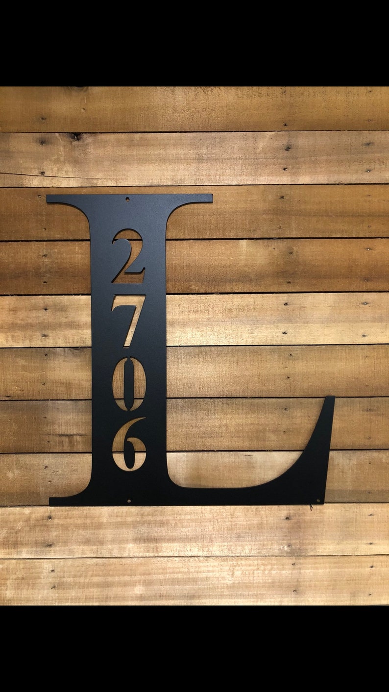 Address Sign House Number Sign Monogram Address Custom - Etsy