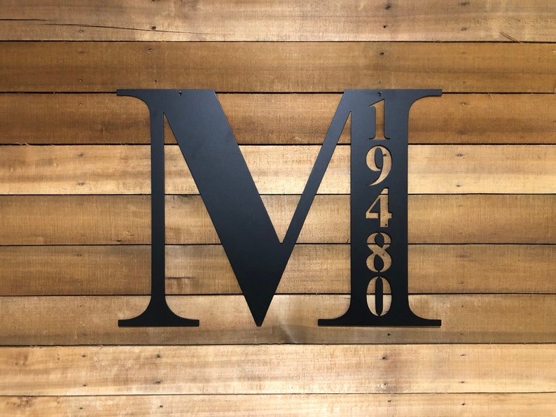 Address Sign House Number Sign Monogram Address Custom - Etsy