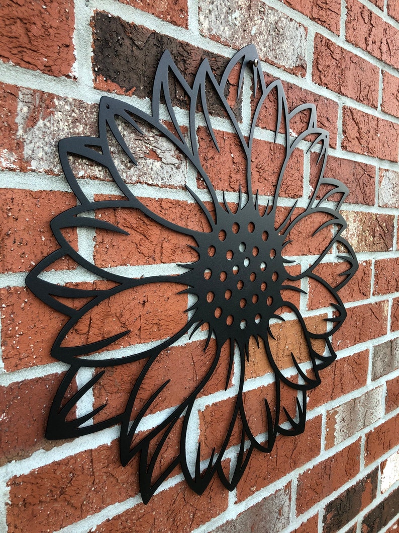 Sunflower Metal Sign Sunflower Home Decor Flower Metal | Etsy