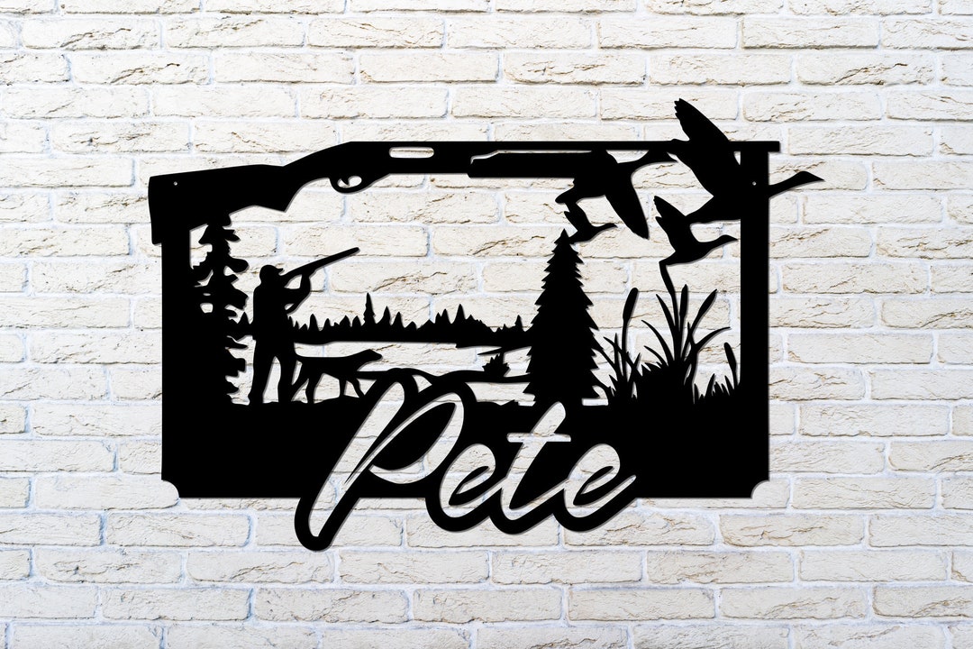 Duck Hunting Metal Sign, Duck Scene Sign, Personalized Duck Sign ...