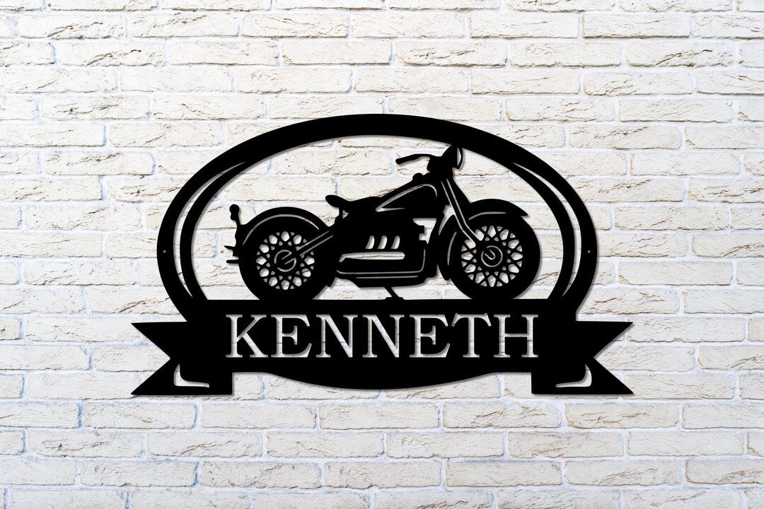 Motorcycle Sign, Custom Motorcycle Sign, Name Sign, Wall Art ...