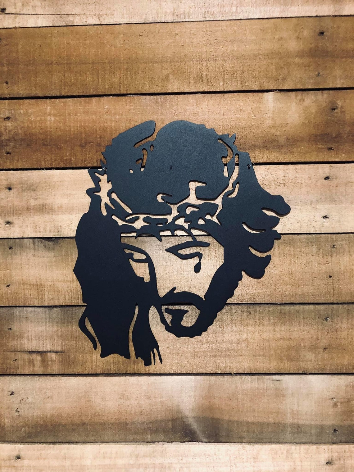 Jesus Metal Sign Jesus Wall Art Crown of Thornes Jesus | Etsy
