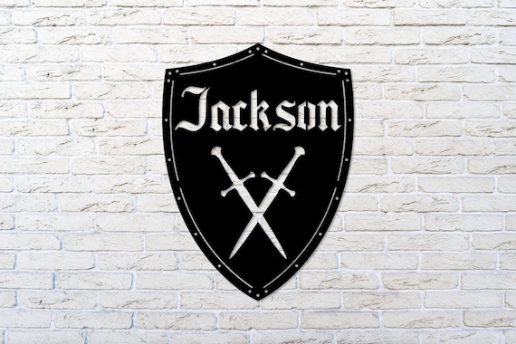 Medieval Monogram Shield Custom Name Shield Personalized - Etsy