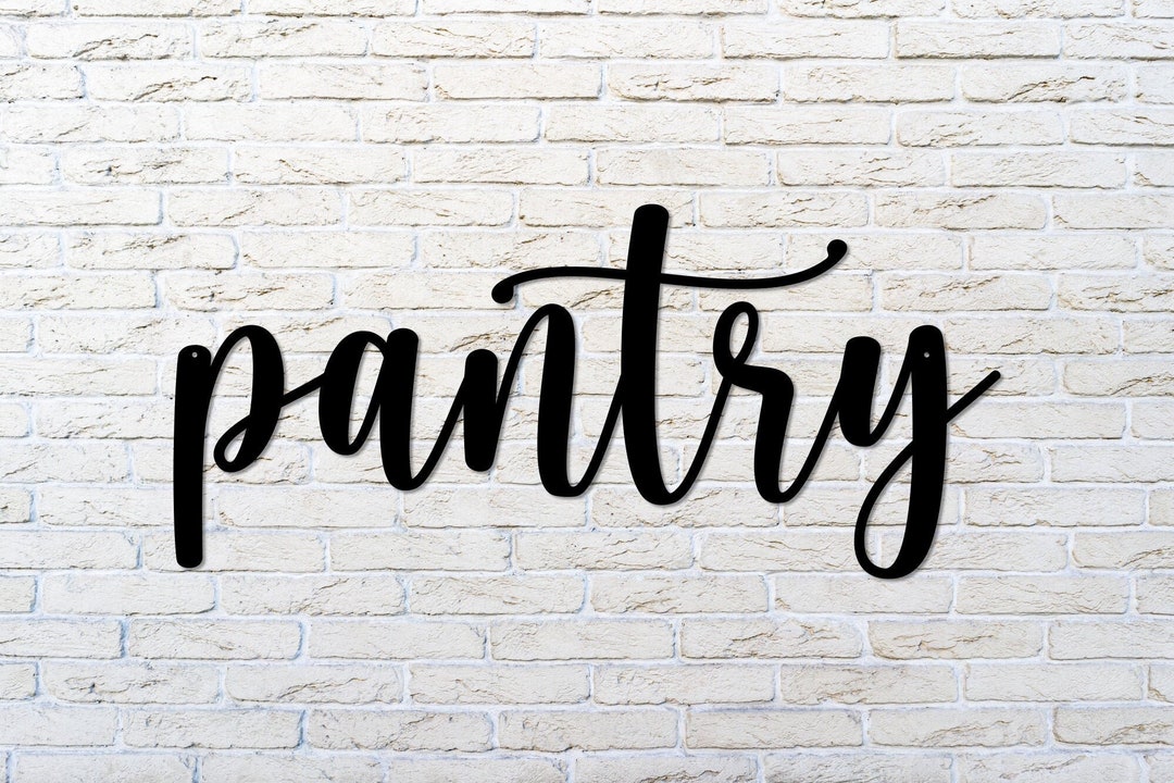 Pantry Metal Sign, Kitchen Decor, Pantry Word Sign, Metal Word Sign ...