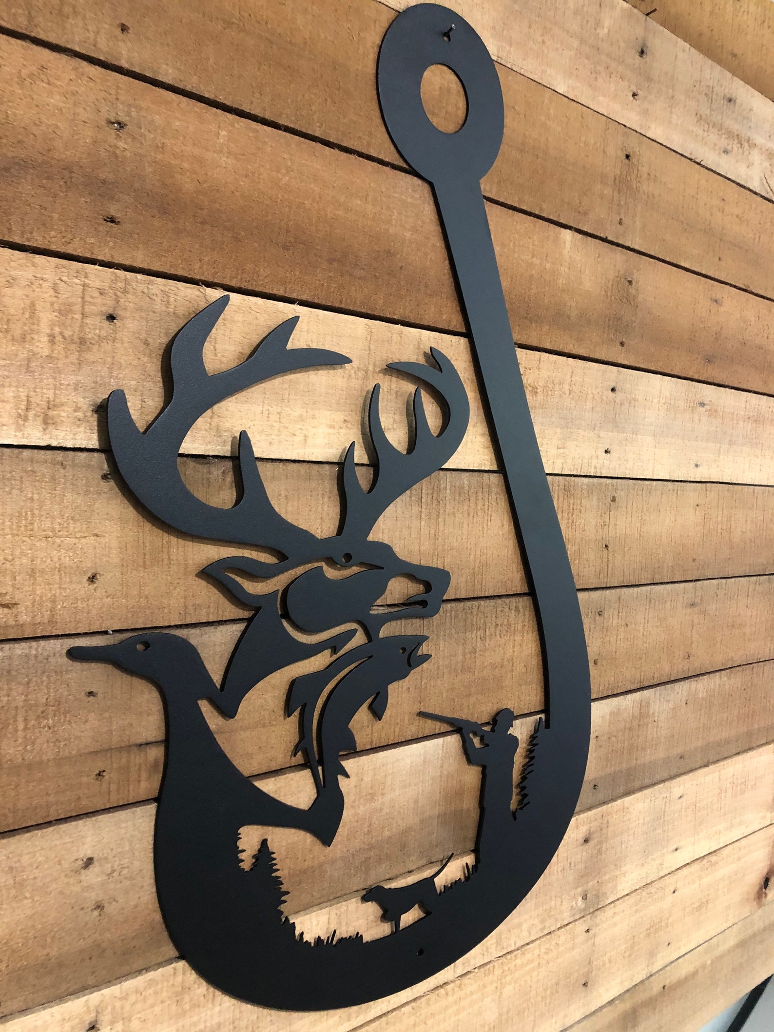 Duck Deer Fish Sign Wildlife Metal Art Hunting Fishing Sign - Etsy