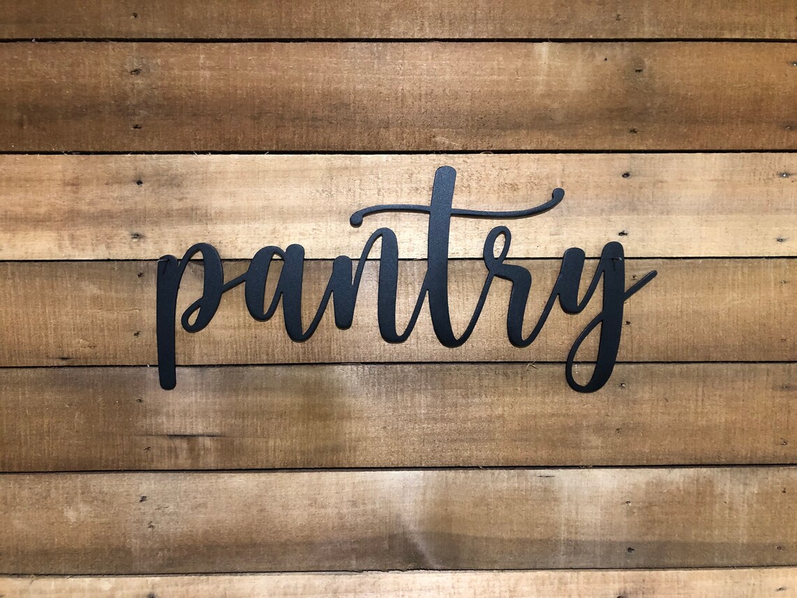Pantry Metal Sign Kitchen Decor Pantry Word Sign Metal Word - Etsy