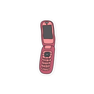 Pink Flip Phone Sticker by Courtney Graben | Etsy