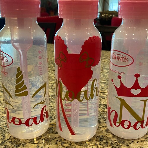 Baby Bottle Name Decals Daycare Labels Personalized Vinyl - Etsy